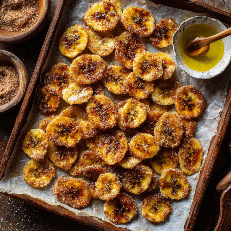 Amazing Crispy Cinnamon Sugar Banana Chips Recipe