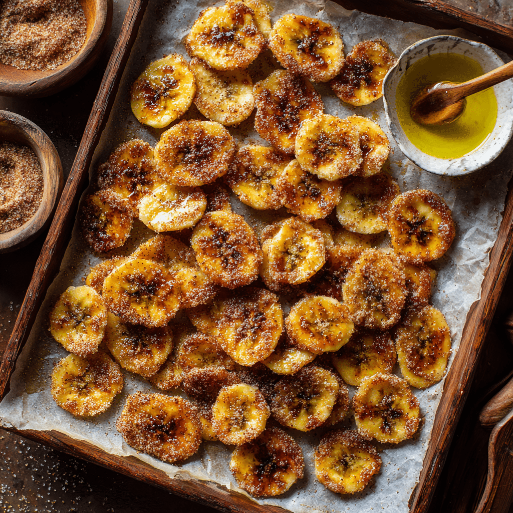 Amazing Crispy Cinnamon Sugar Banana Chips Recipe