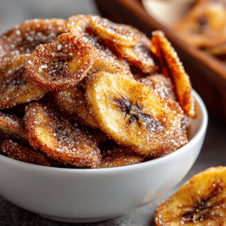 Amazing Crispy Cinnamon Sugar Banana Chips Recipe