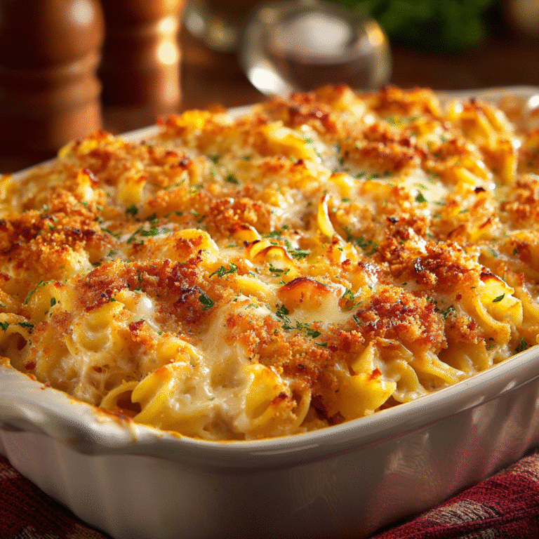 The Ultimate Cheesy Tuna Noodle Casserole Recipe
