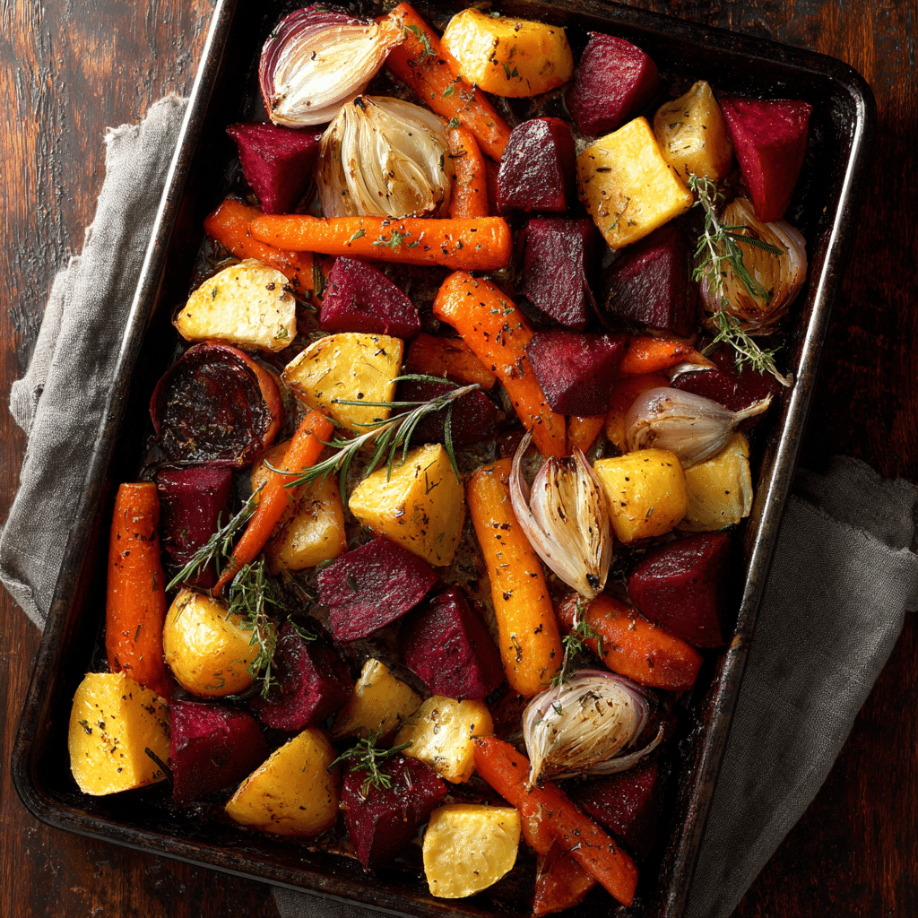 Amazing Easy Roasted Root Vegetables